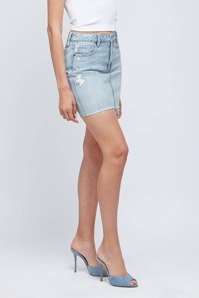 [PEYTON] Medium Light Grinded Mini Skirt – HIDDEN JEANS