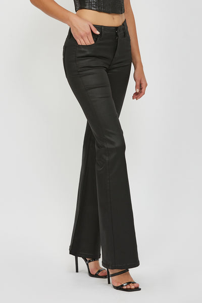 [HAPPI] COATED WASH 33" INSEAM MID RISE FLARE – HIDDEN JEANS